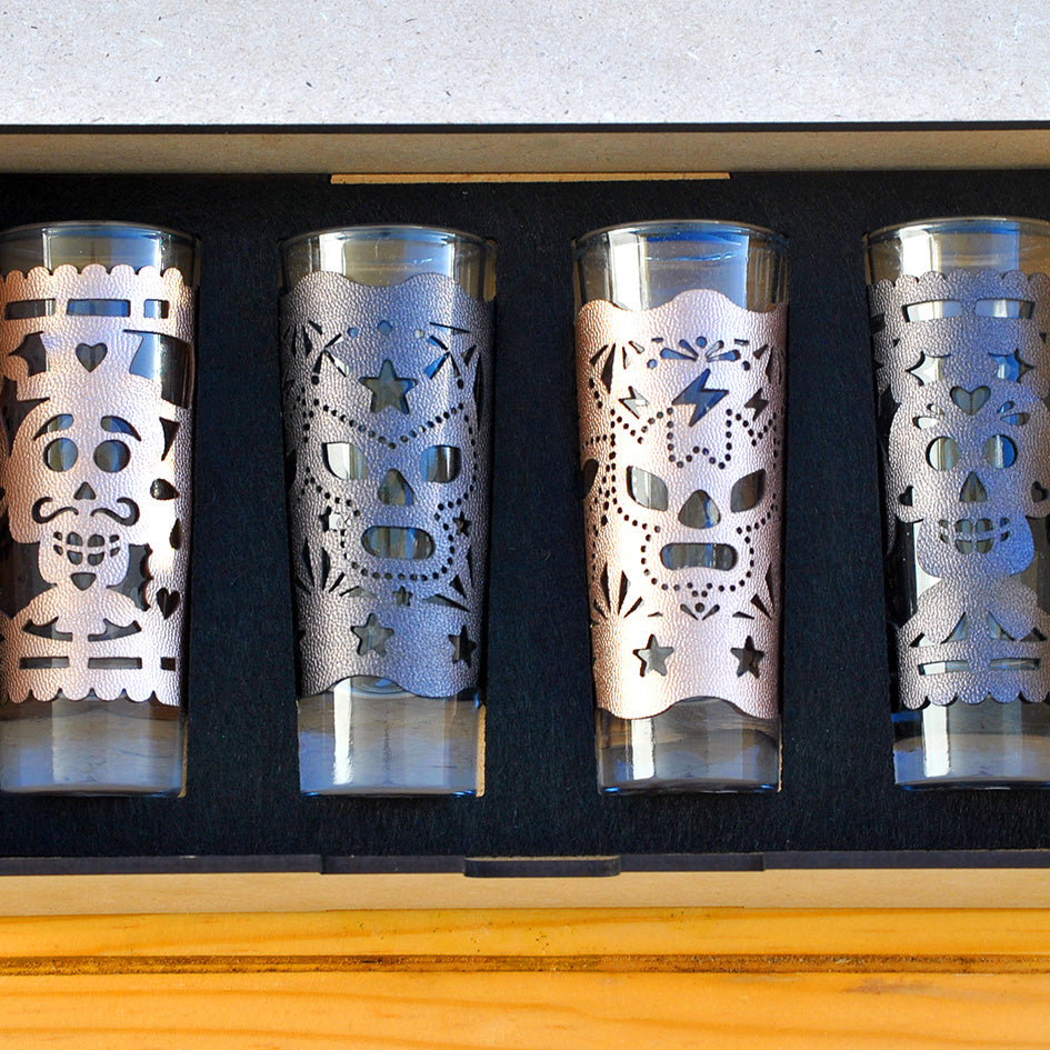 Tequileros Classy 4 pzas con cajita para regalo – Prezent México